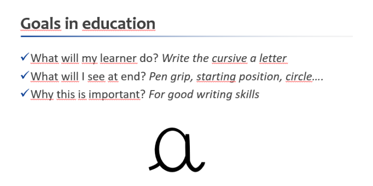 goals cursive | TAGteach Membership and Online Courses